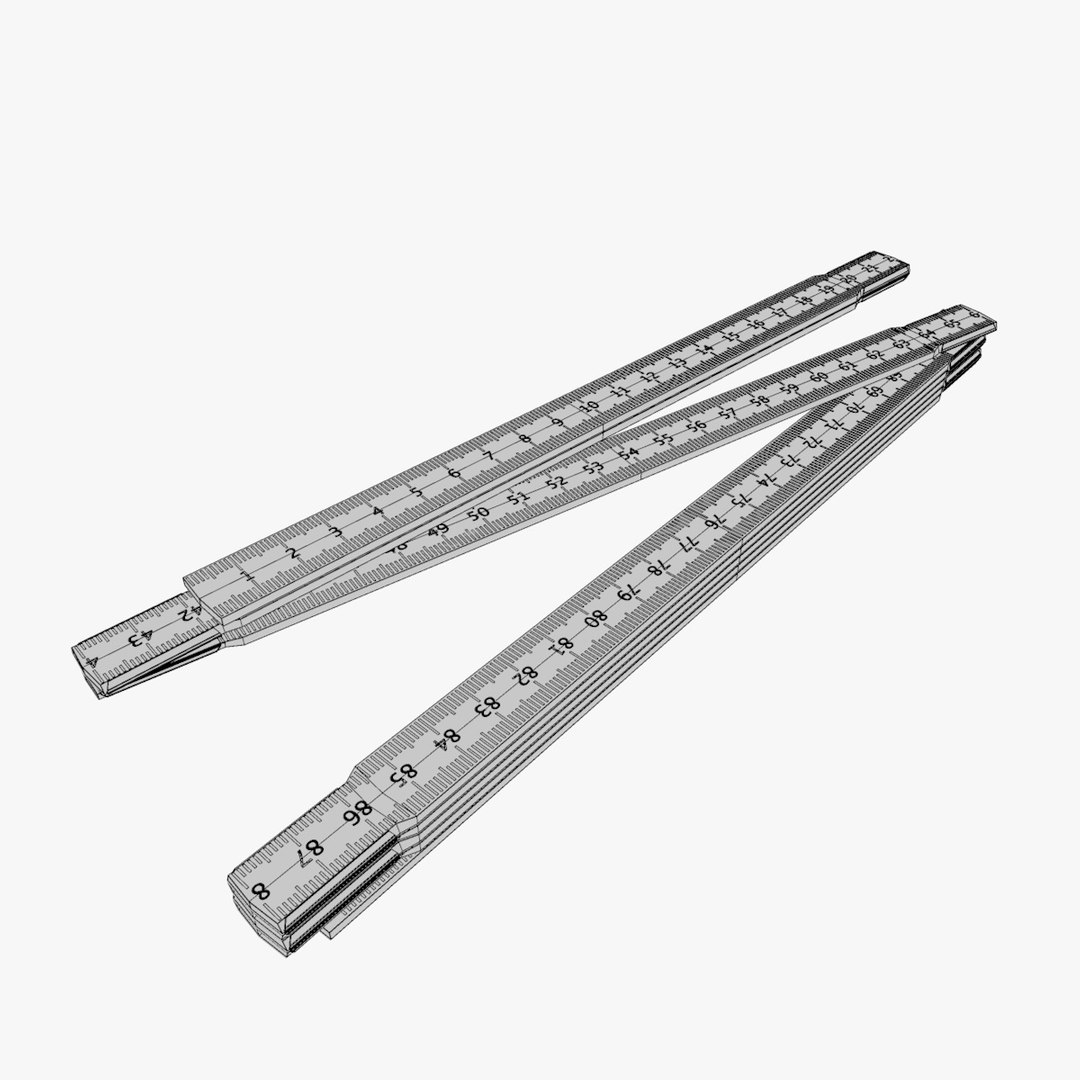 Folding Carpenter S Ruler 3d X