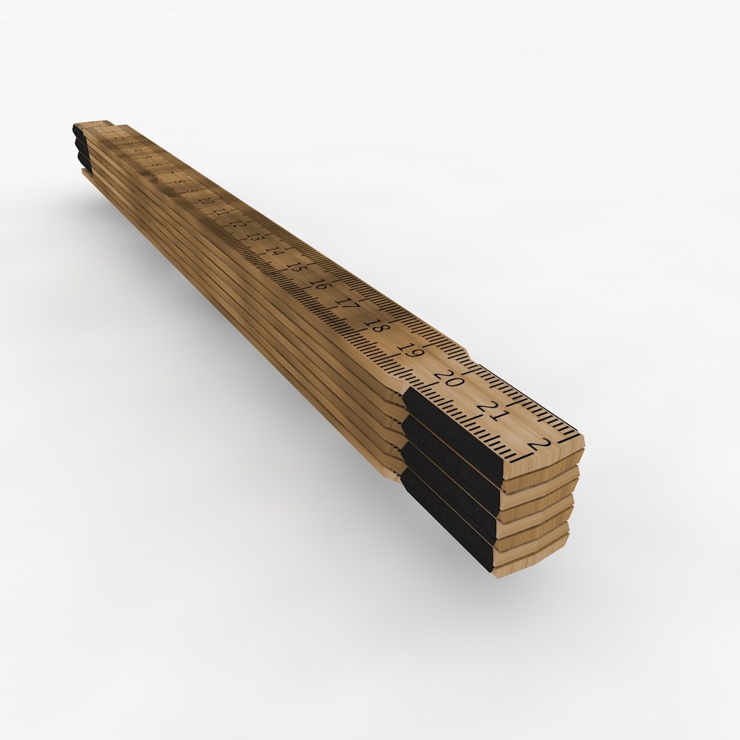 Folding Carpenter S Ruler 3d X