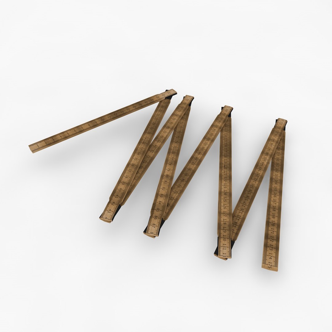 Folding Carpenter S Ruler 3d X