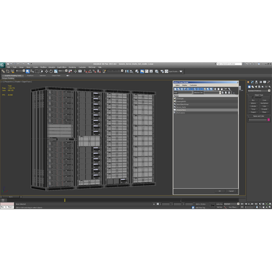 3d model generic server racks set