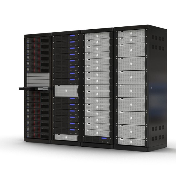 3d model generic server racks set