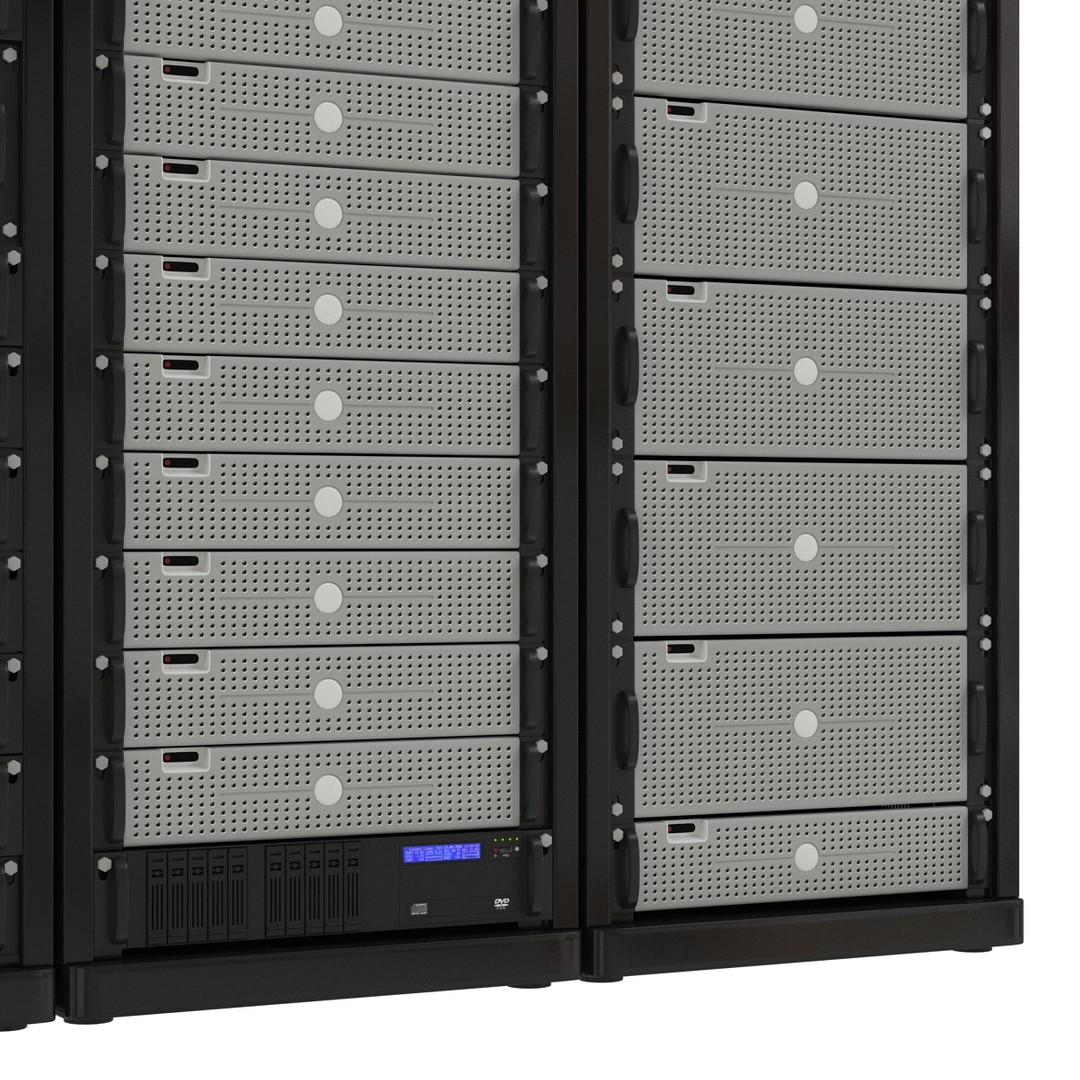 3d model generic server racks set