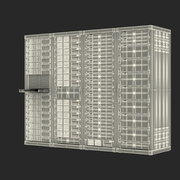 3d model generic server racks set