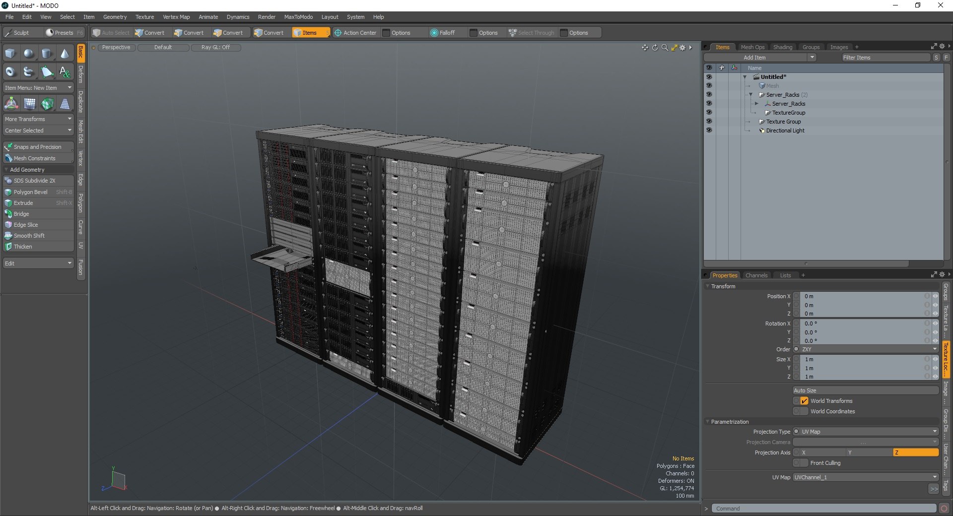 3d Model Generic Server Racks Set