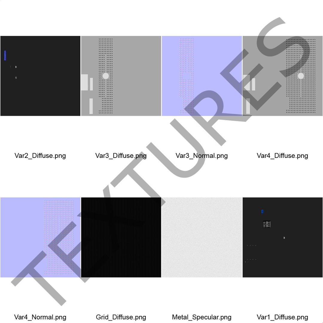 3d model generic server racks set