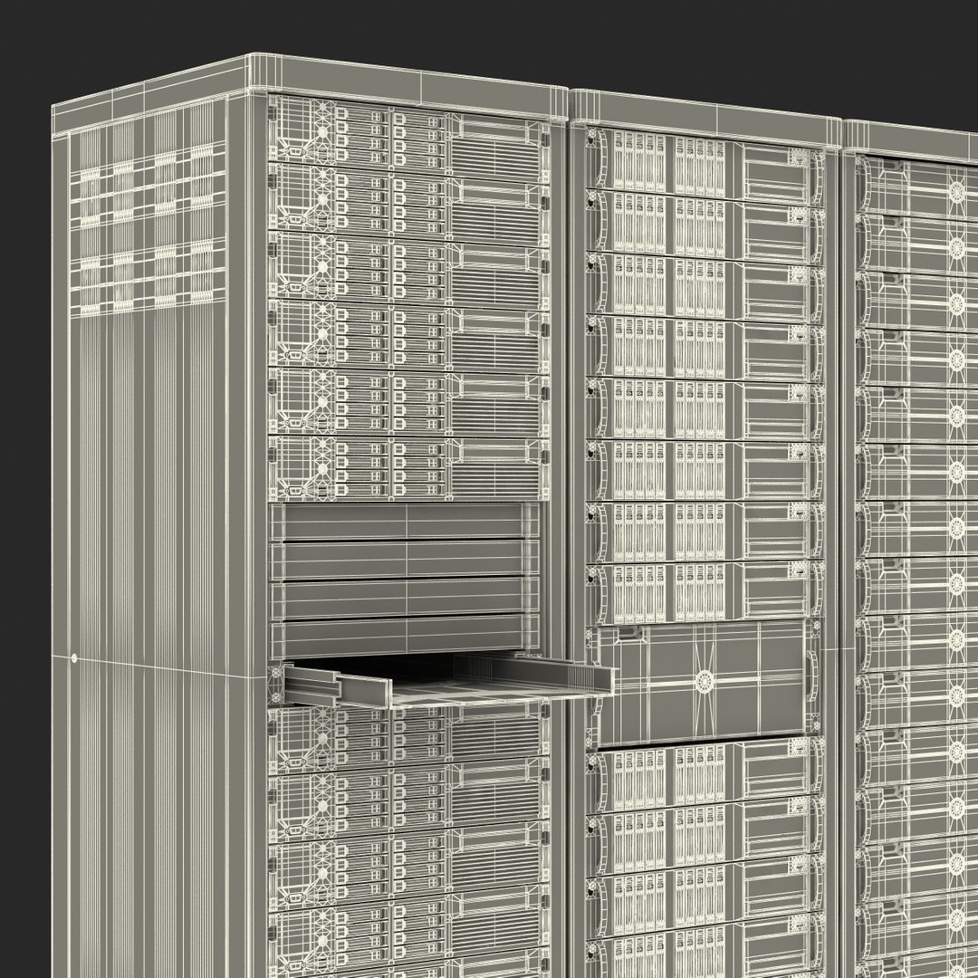 3d Model Generic Server Racks Set