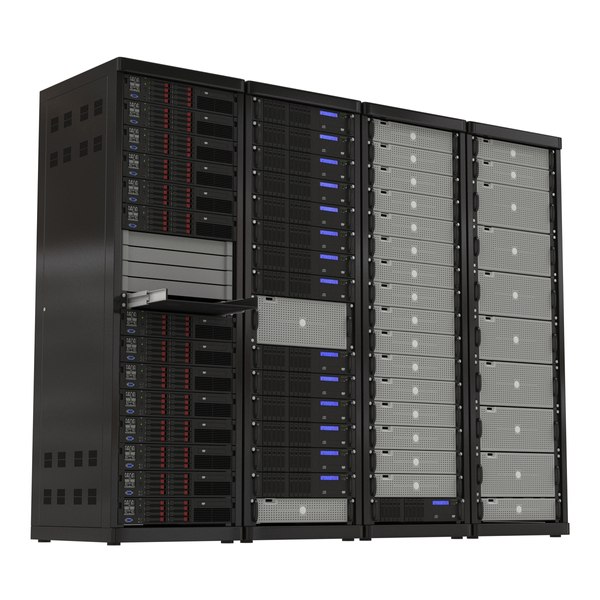 3d model generic server racks set