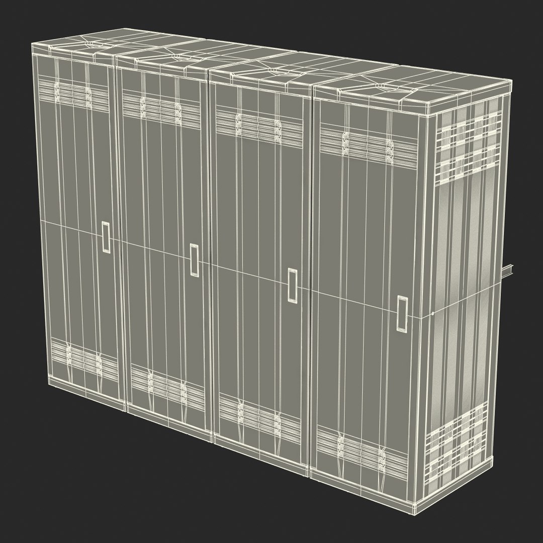 3d Model Generic Server Racks Set