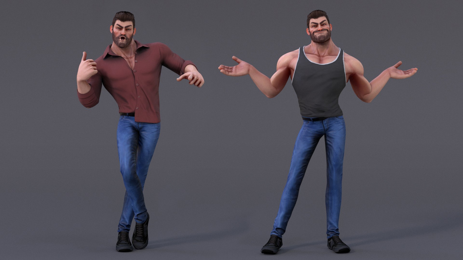 3D James Cartoon Man Rig - TurboSquid 2020929