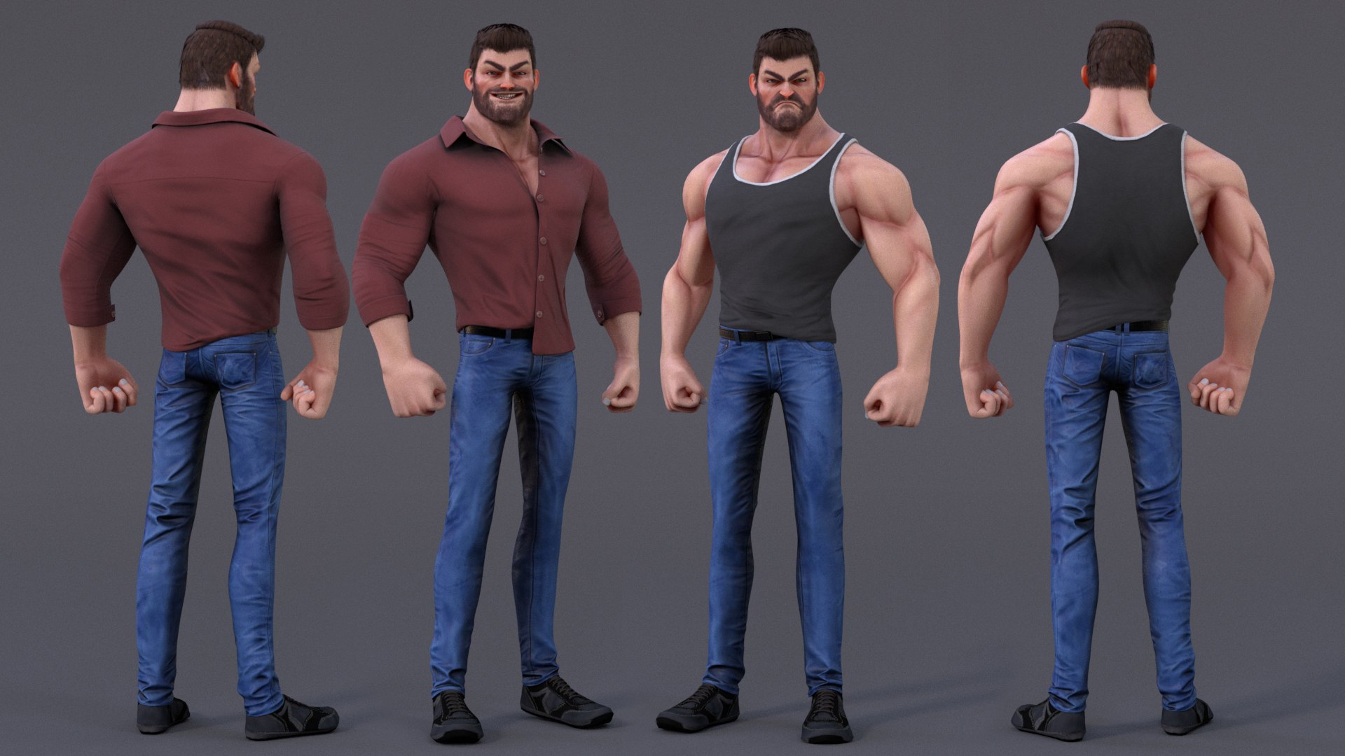 3D James Cartoon Man Rig - TurboSquid 2020929