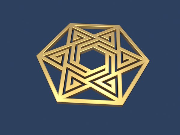 3D star david hexagon model - TurboSquid 1417375