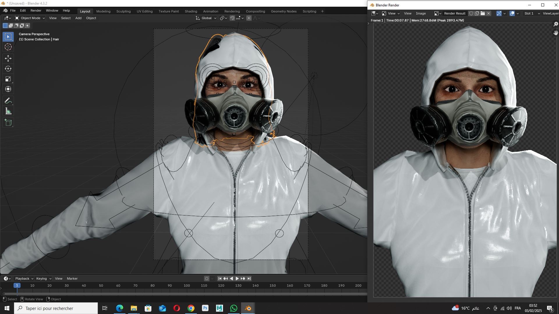 Sterile Containment Suit High-Quality 3D Character Asset 3D Model ...