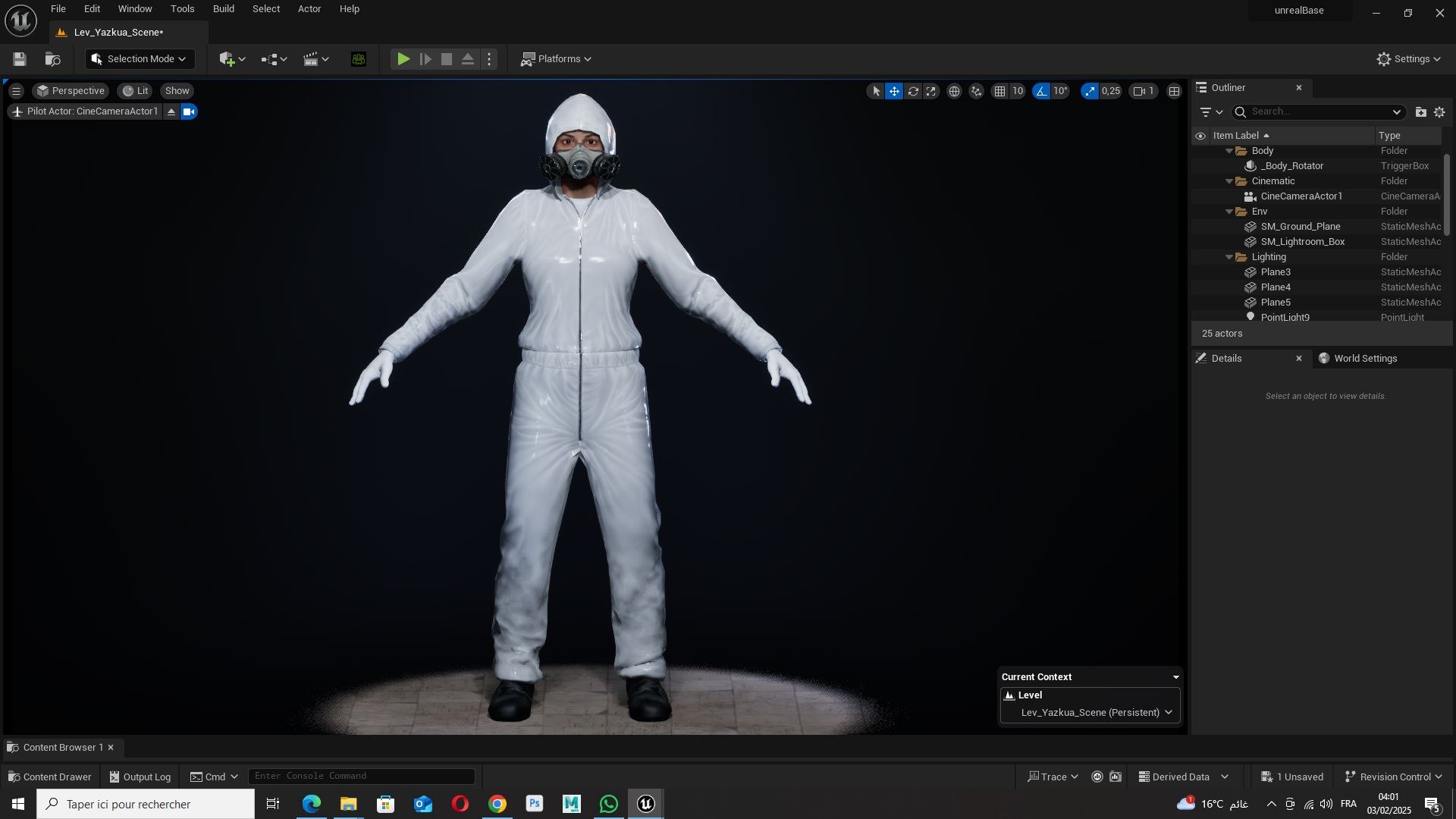 Sterile Containment Suit High-Quality 3D Character Asset 3D Model ...