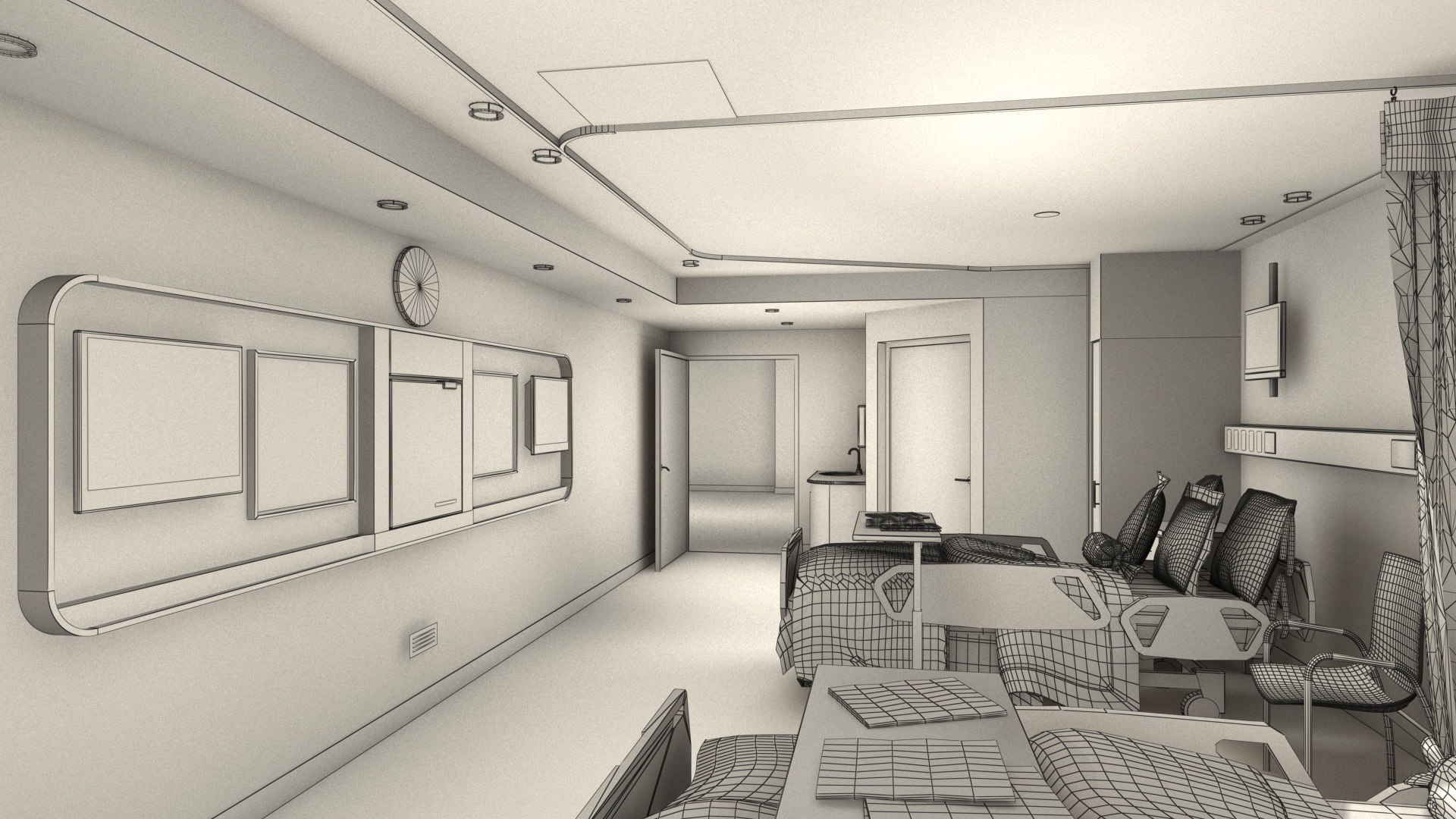 3d Model Hospital Room