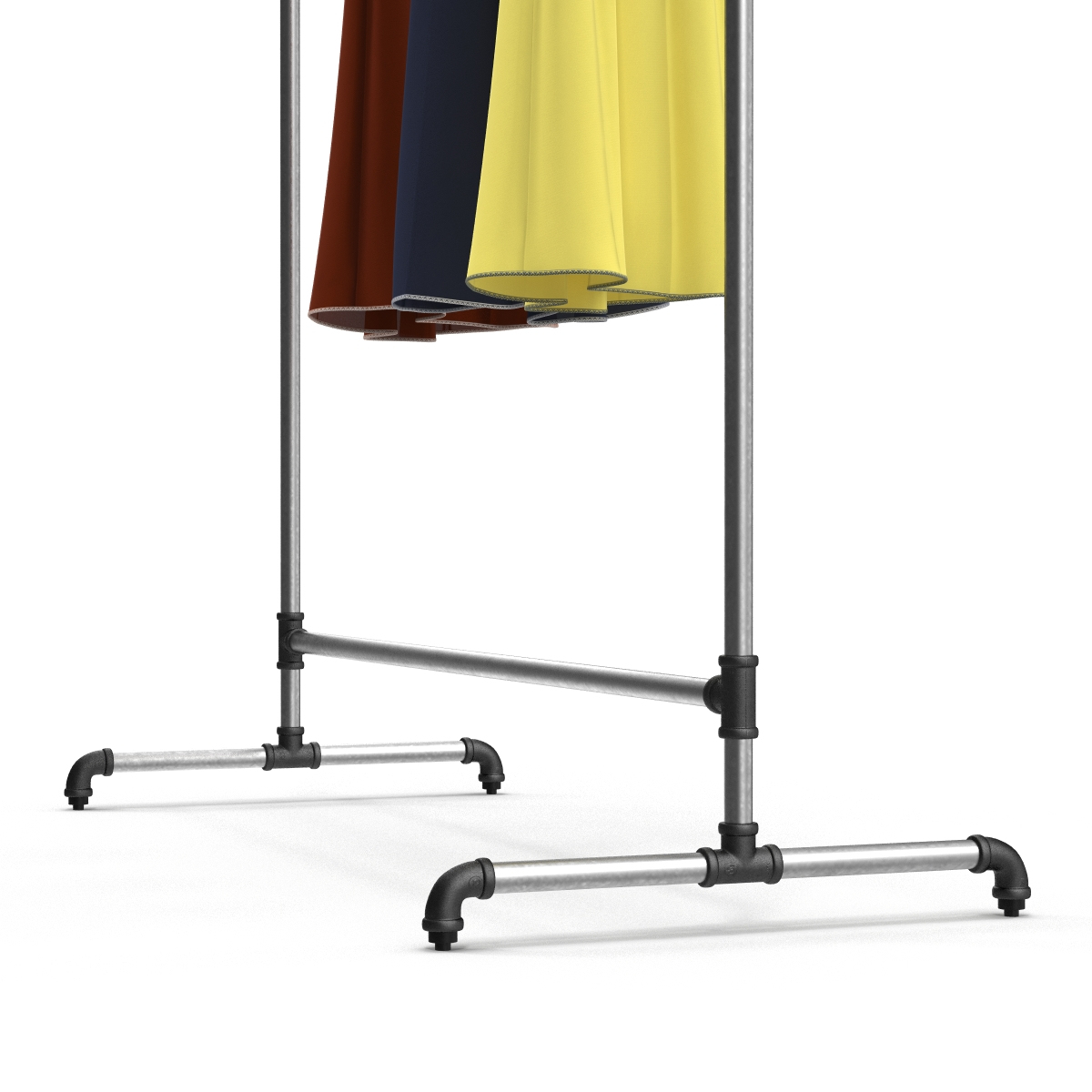 iron clothing rack 4 obj