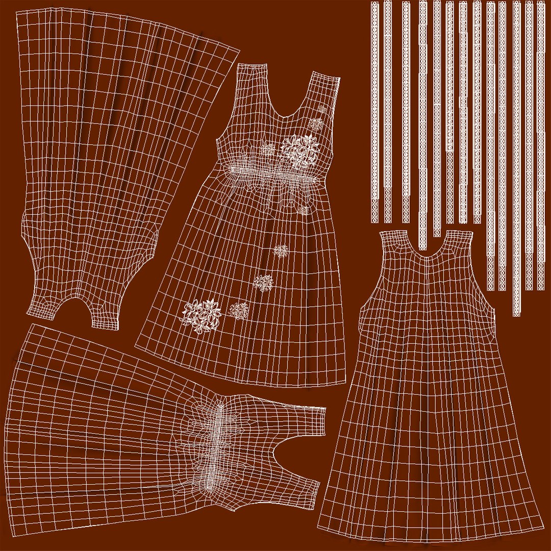 iron clothing rack 4 obj