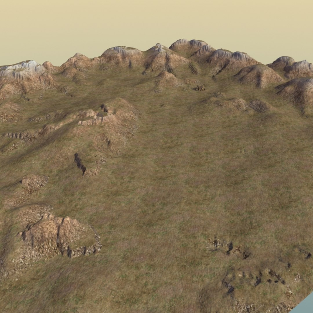 Steppe Terrain Landscape 3d Model