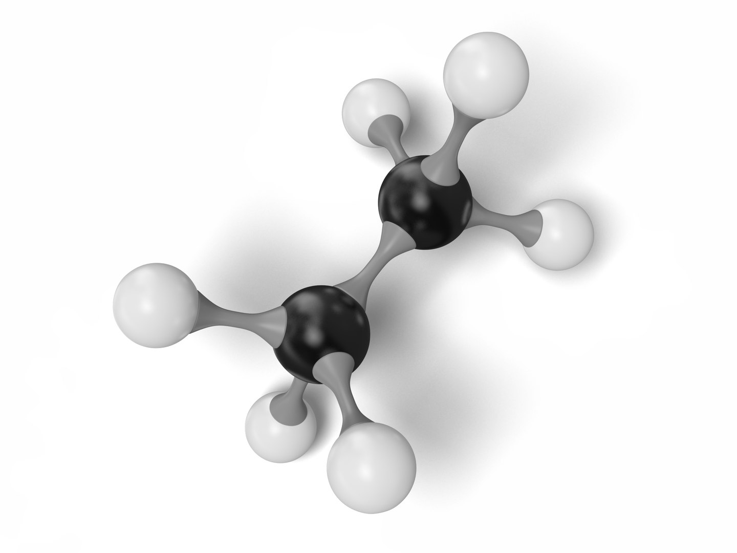 3D Ethane Molecule C2h6 Modeled Model - TurboSquid 1540259