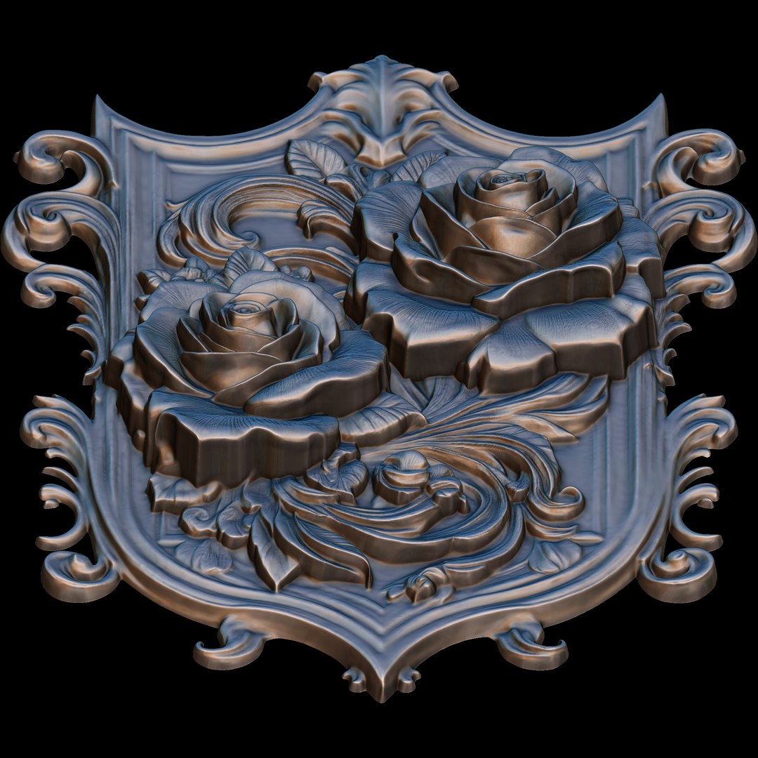 3D Frame Of Royal Roses 3D Print Model - TurboSquid 2312599