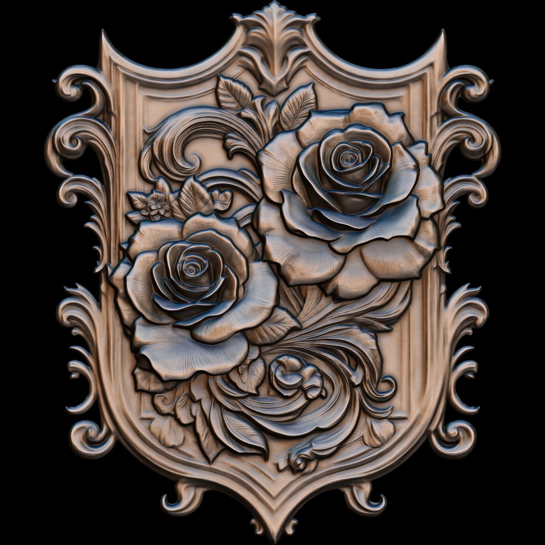 3D Frame Of Royal Roses 3D Print Model - TurboSquid 2312599