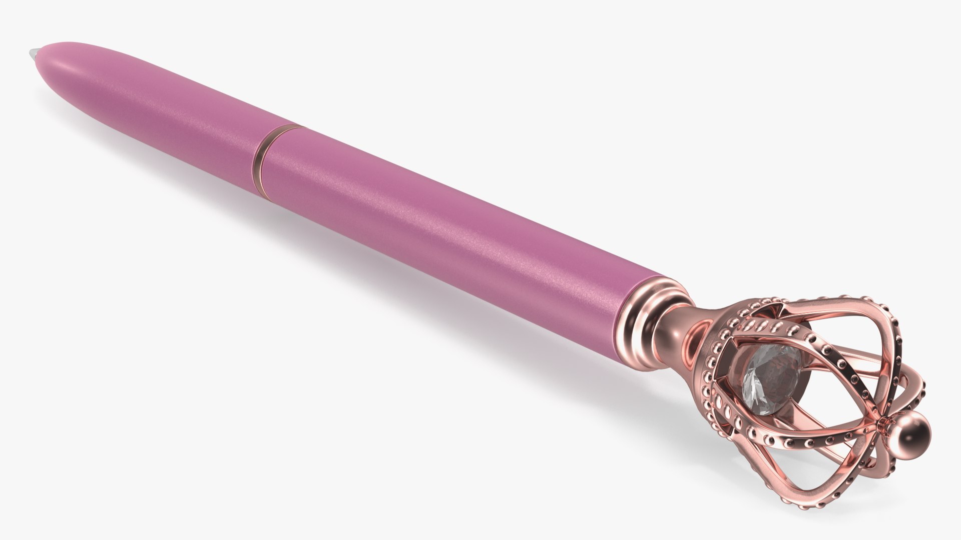 Crown Design Ballpoint Pen Pink 3D Model - TurboSquid 2028424