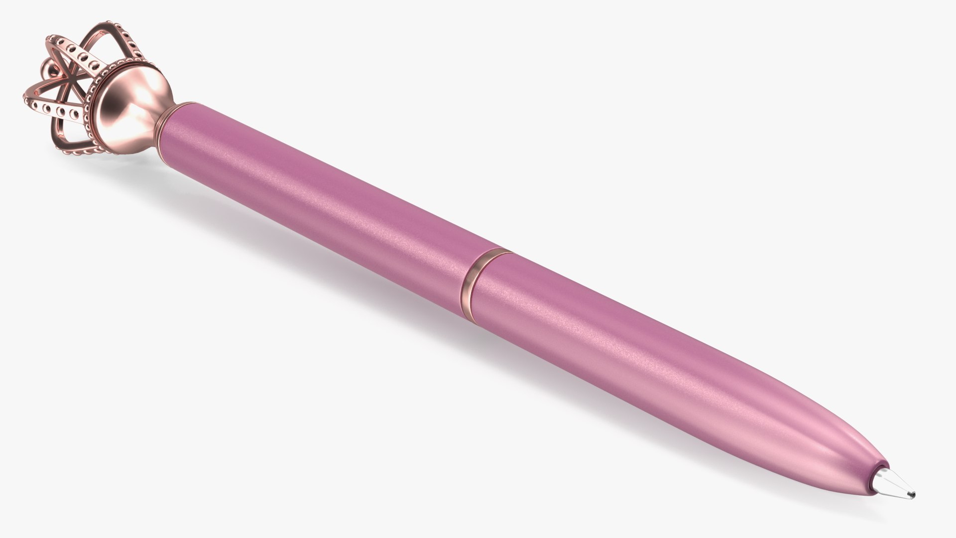 Crown Design Ballpoint Pen Pink 3D Model - TurboSquid 2028424