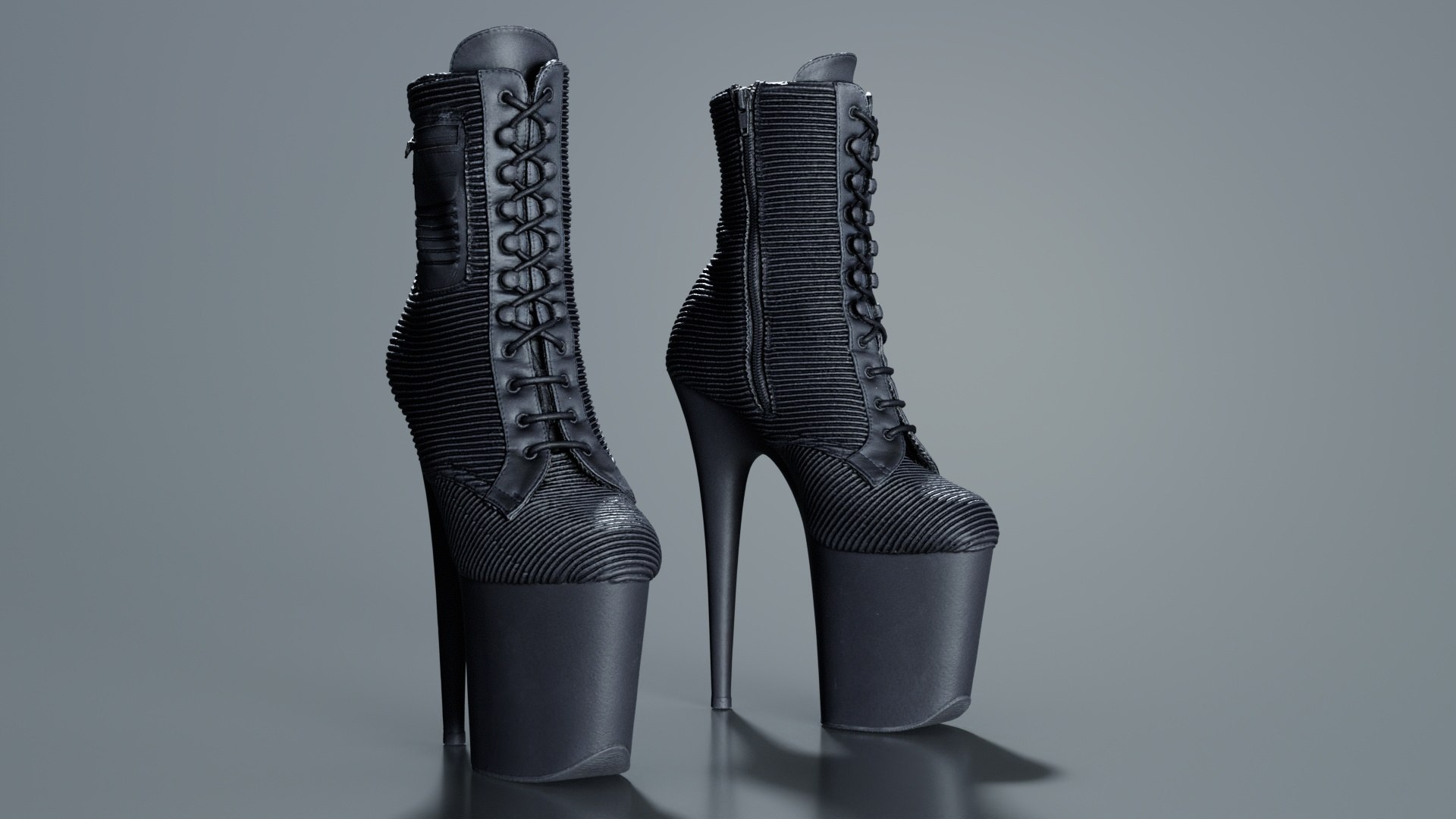 Pleaser Ribbed Heels Remastered 3D Model - TurboSquid 2361017