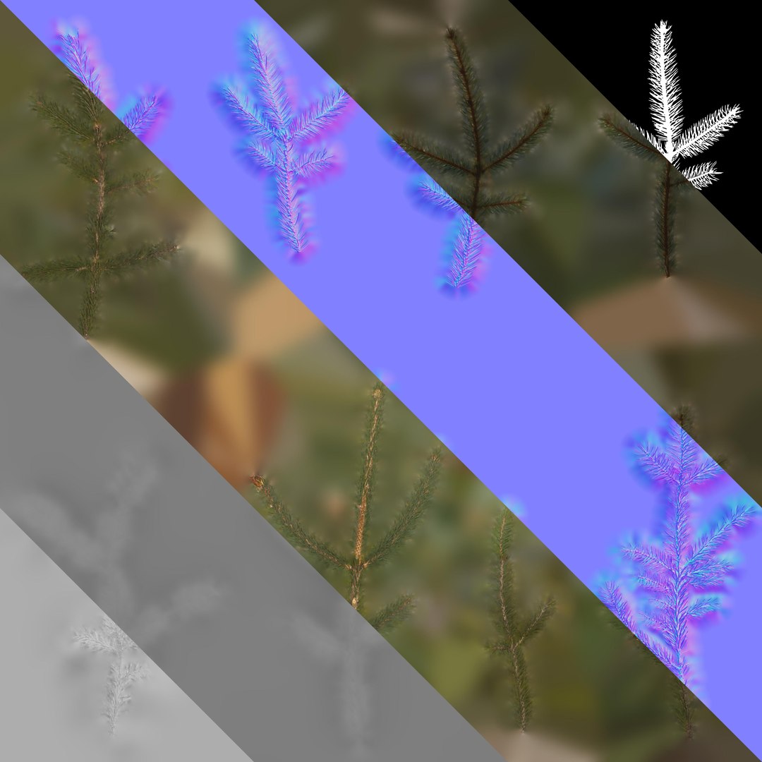 3D Anydrafts Picea Abies Textures Pack Model - TurboSquid 2323568