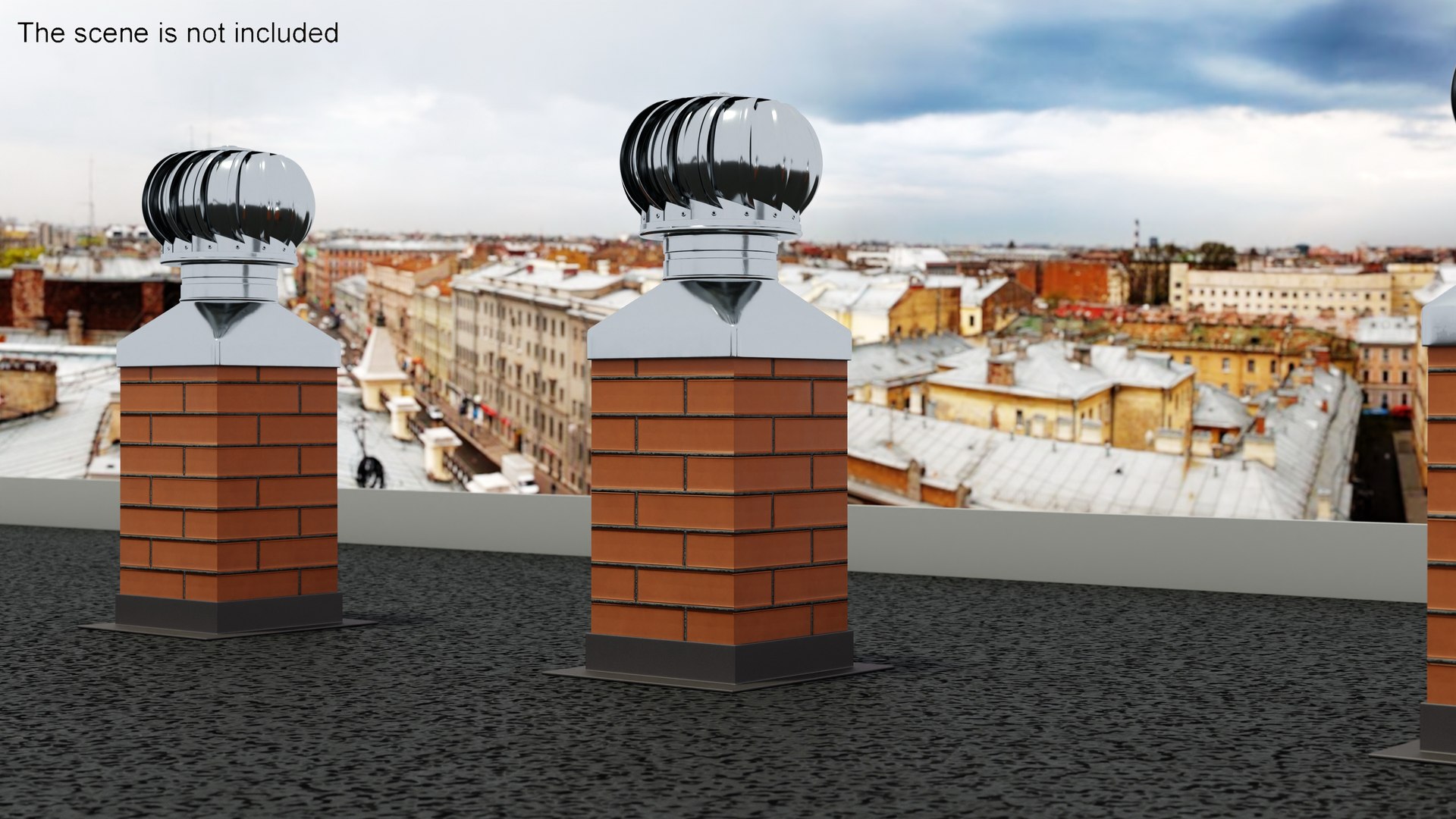 Spherical Cowl Chimney Brick 3D Model - TurboSquid 2046620