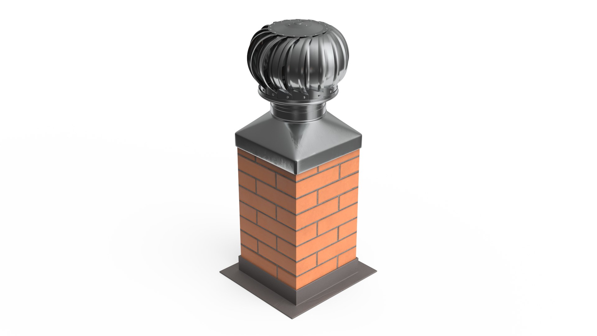 Spherical Cowl Chimney Brick 3D Model - TurboSquid 2046620