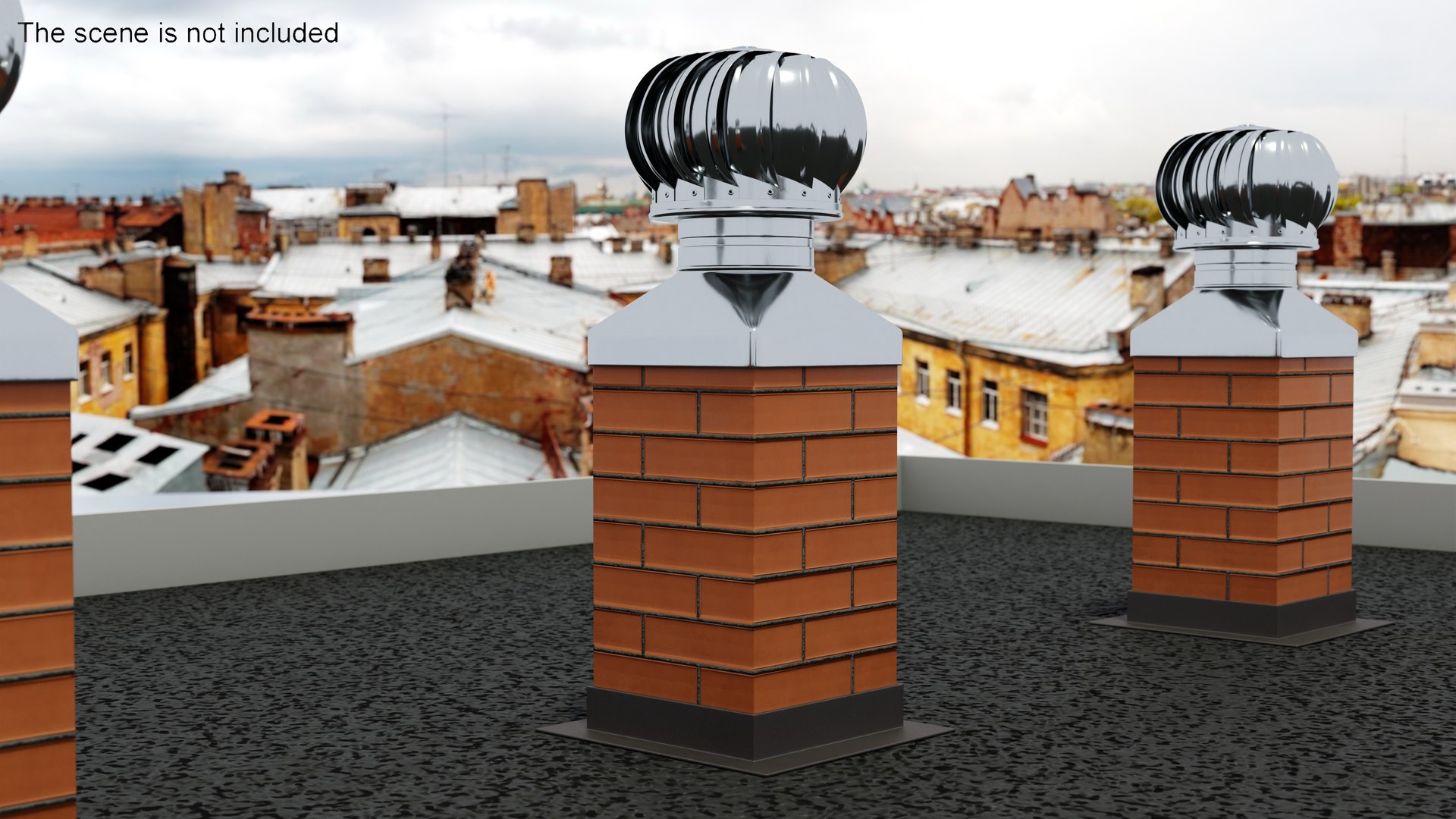 Spherical Cowl Chimney Brick 3D Model - TurboSquid 2046620