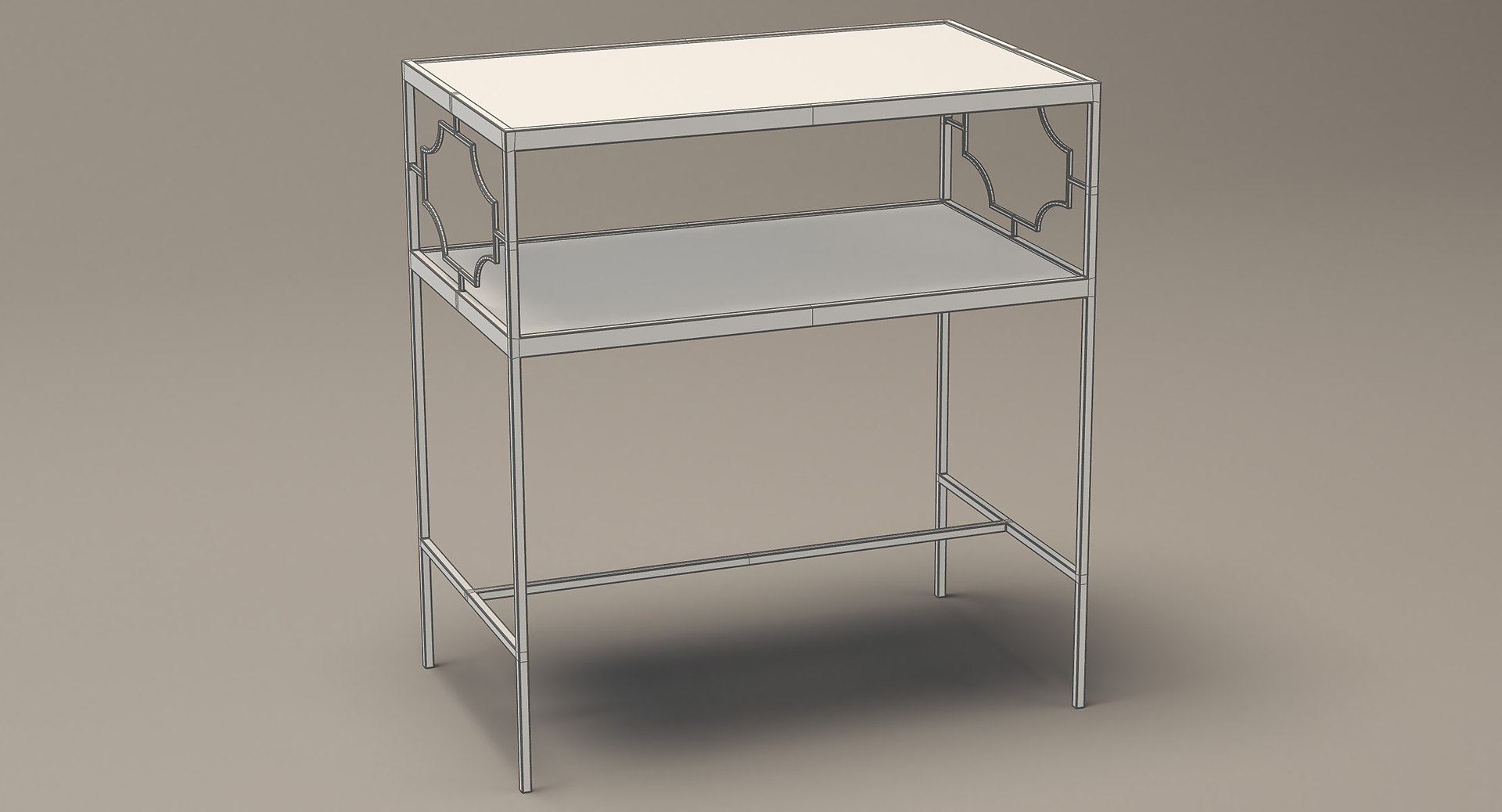 3D Rectangle Console Table Metal - TurboSquid 1391840