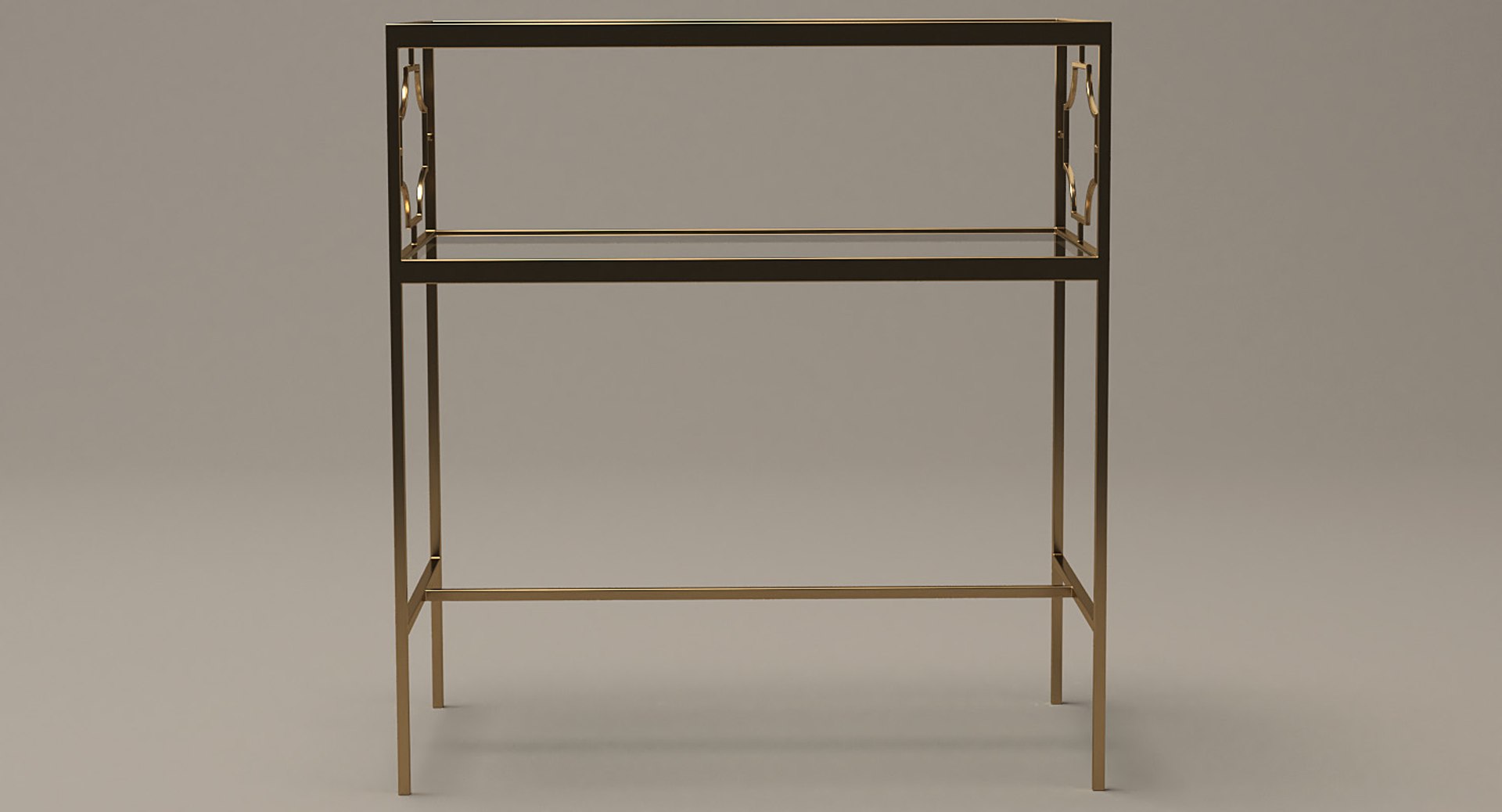 3D Rectangle Console Table Metal - TurboSquid 1391840