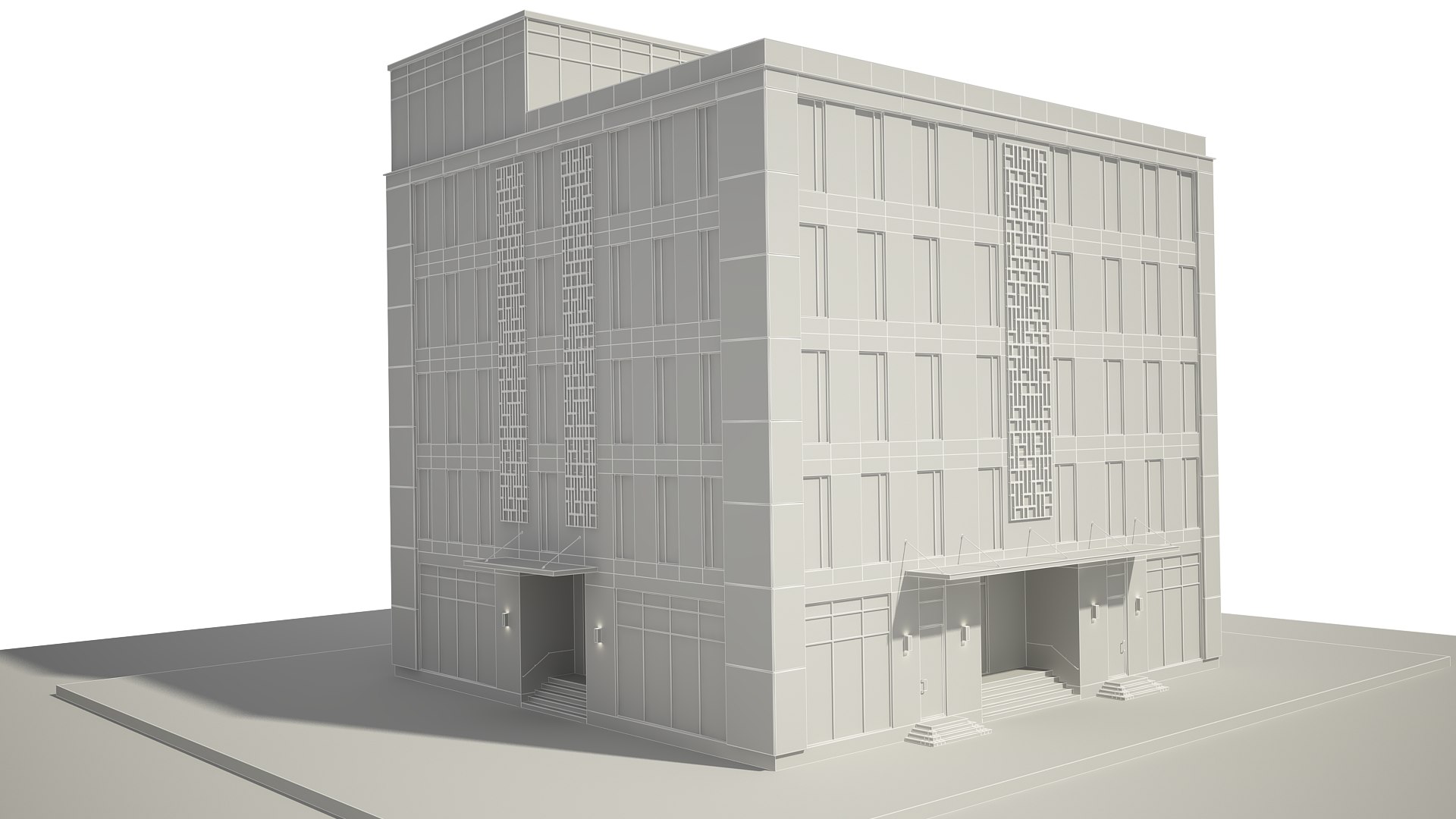 Office Building-2 3D Model - TurboSquid 2366136
