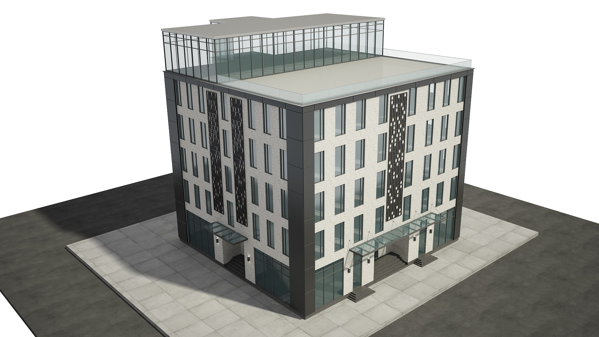 Office Building-2 3D Model - TurboSquid 2366136