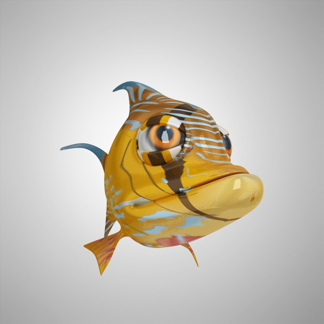 Cartoon Fish 3d Model