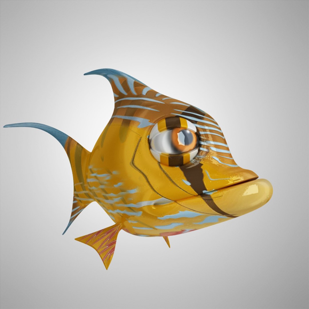 Cartoon Fish 3d Model