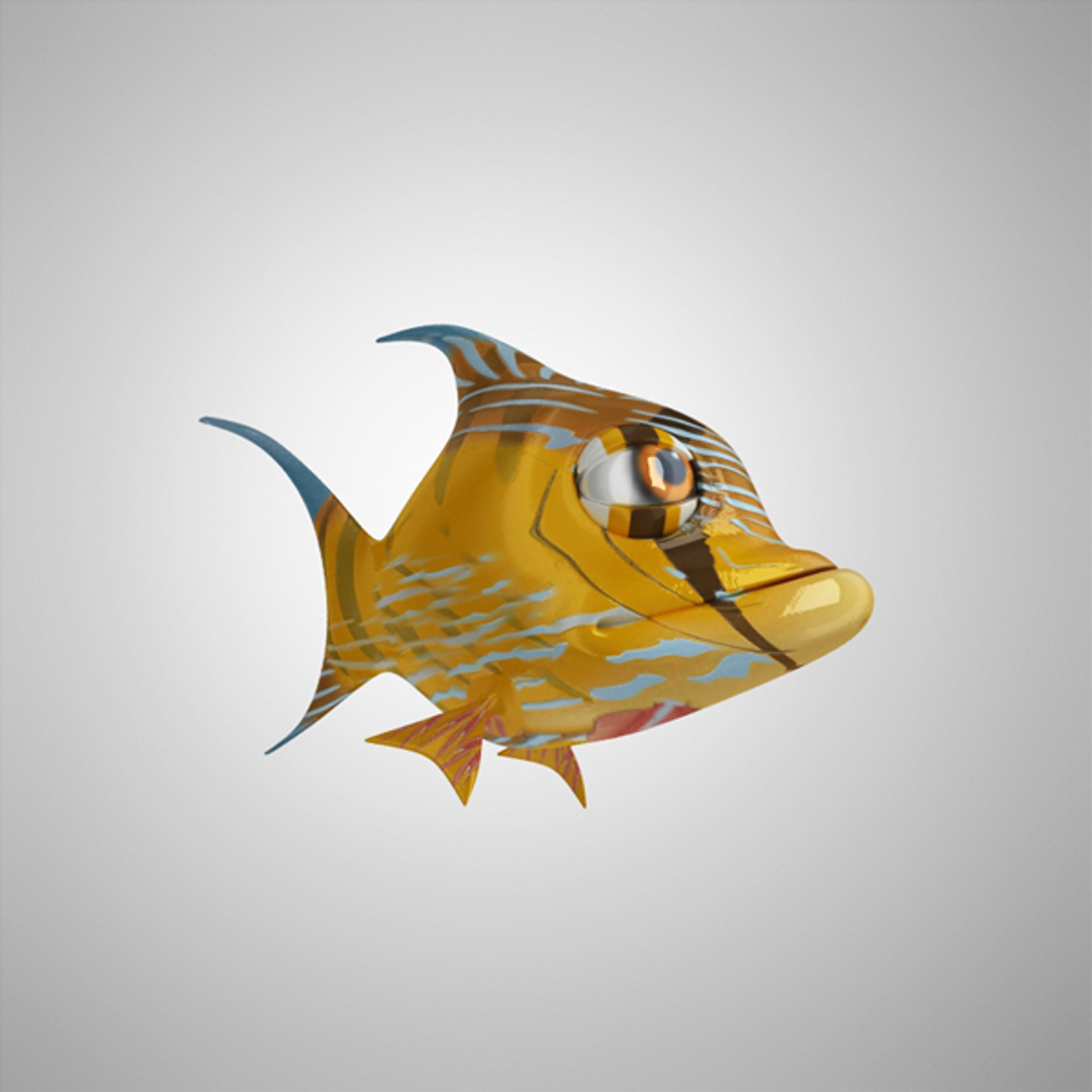 Cartoon Fish 3d Model