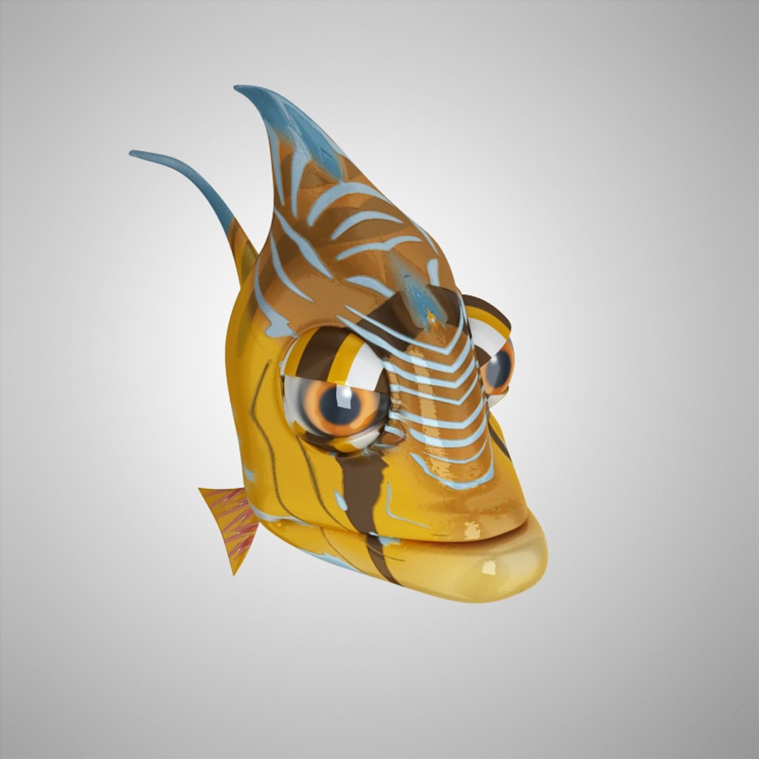 Cartoon Fish 3d Model