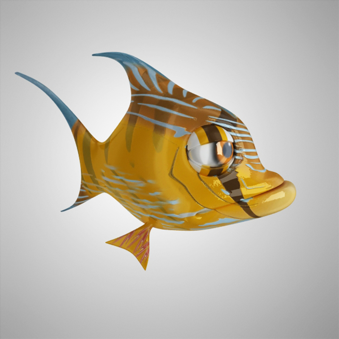 Cartoon Fish 3d Model