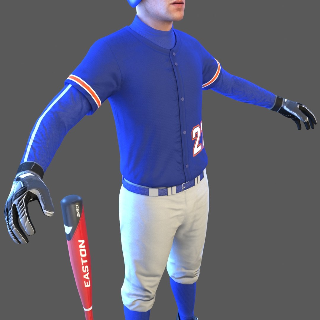 Baseball Player Bat Ball 3D Model - TurboSquid 1462842