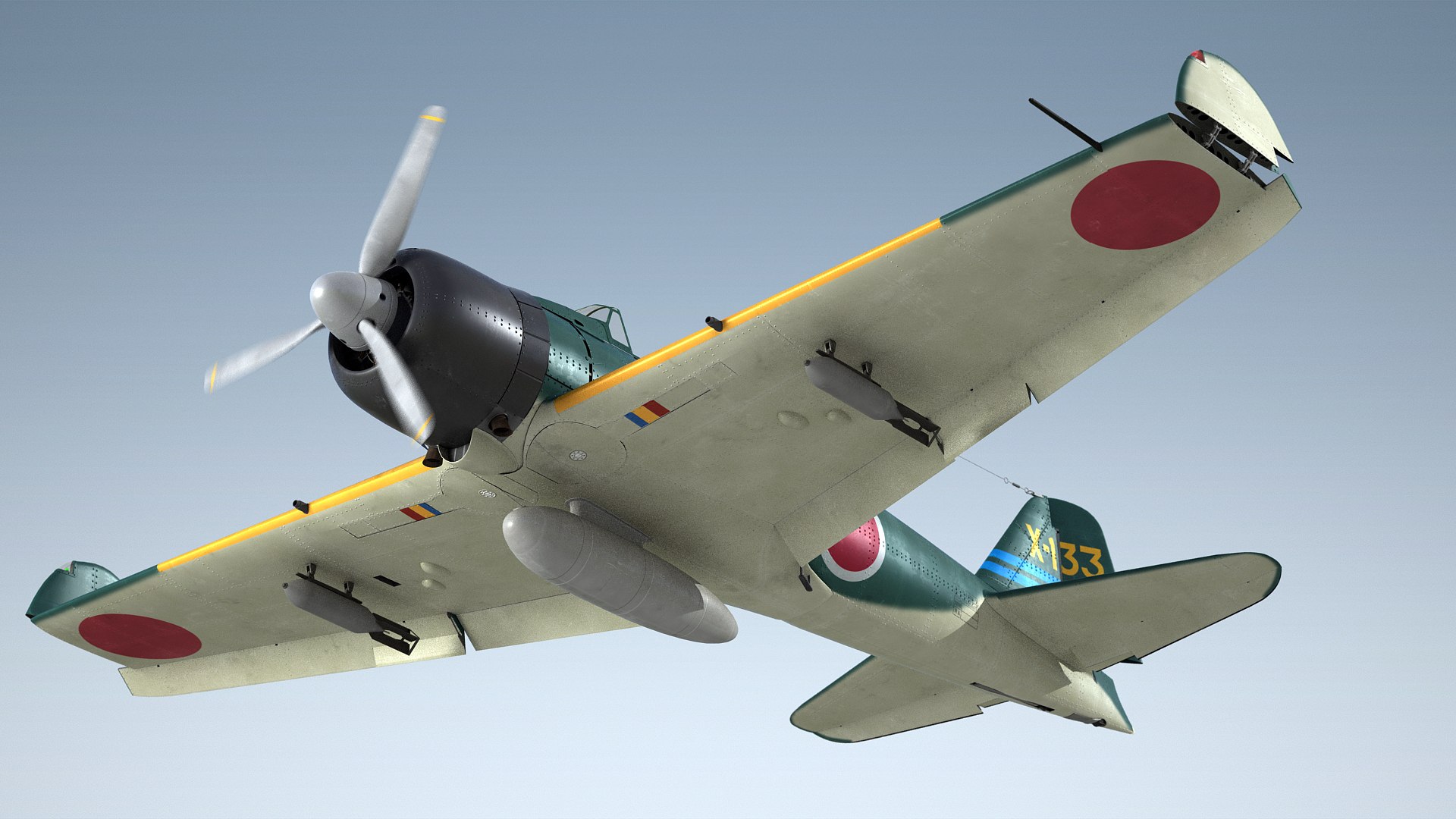 3D Mitsubishi A6M3 Zero - TurboSquid 1838429
