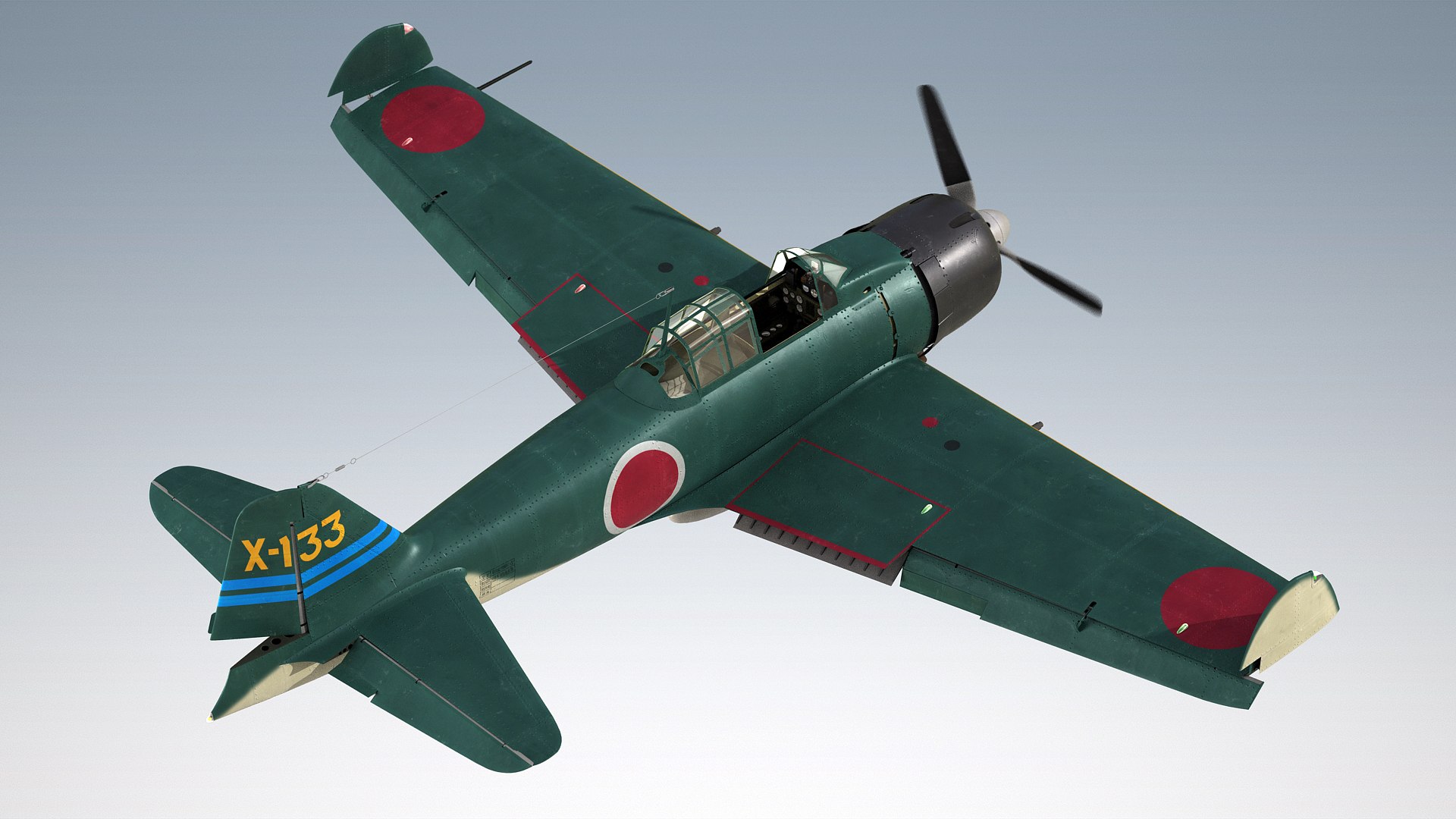 3D Mitsubishi A6M3 Zero - TurboSquid 1838429
