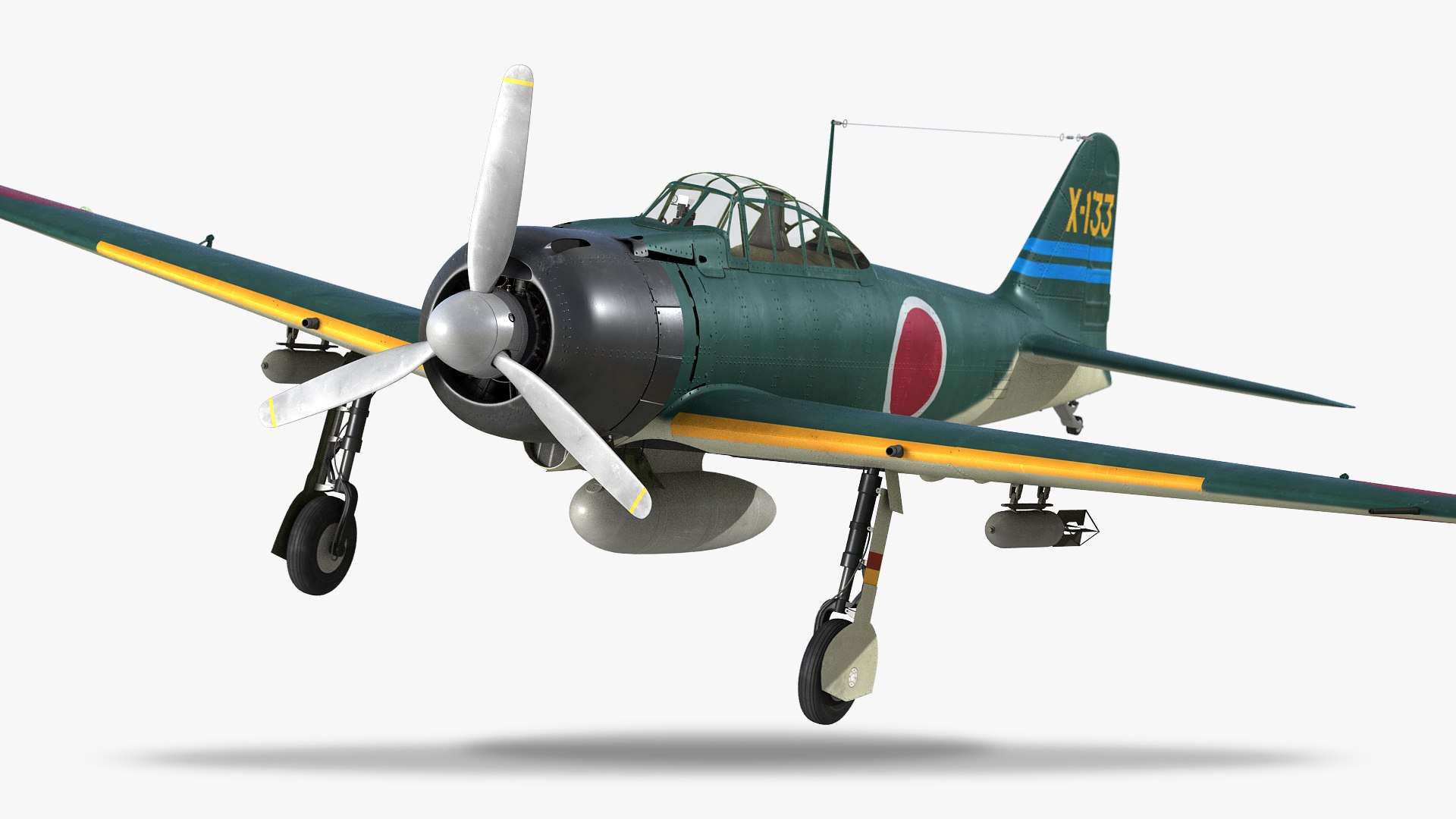 3D Mitsubishi A6M3 Zero - TurboSquid 1838429