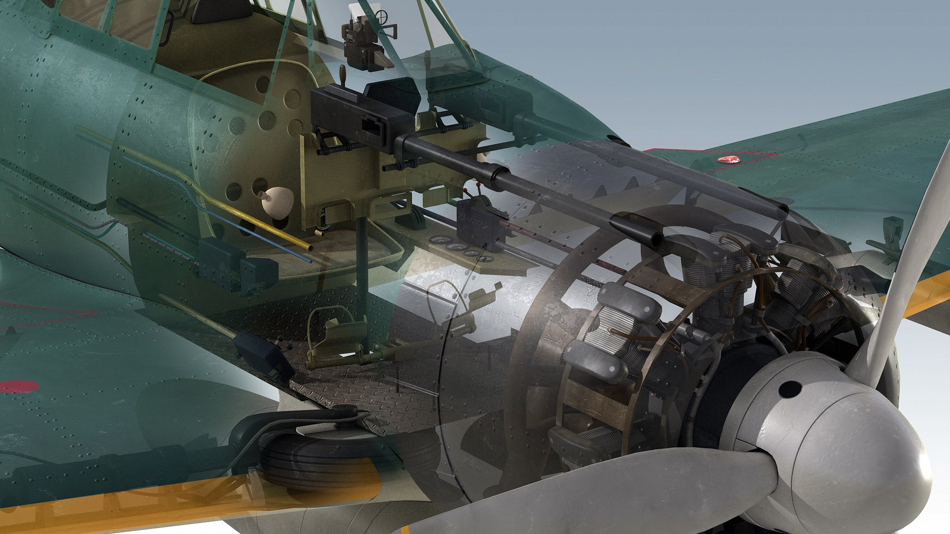 3D Mitsubishi A6M3 Zero - TurboSquid 1838429