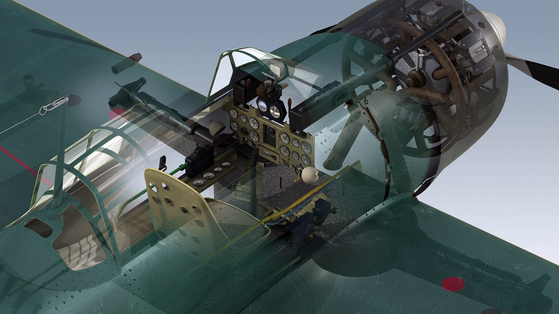 3D Mitsubishi A6M3 Zero - TurboSquid 1838429