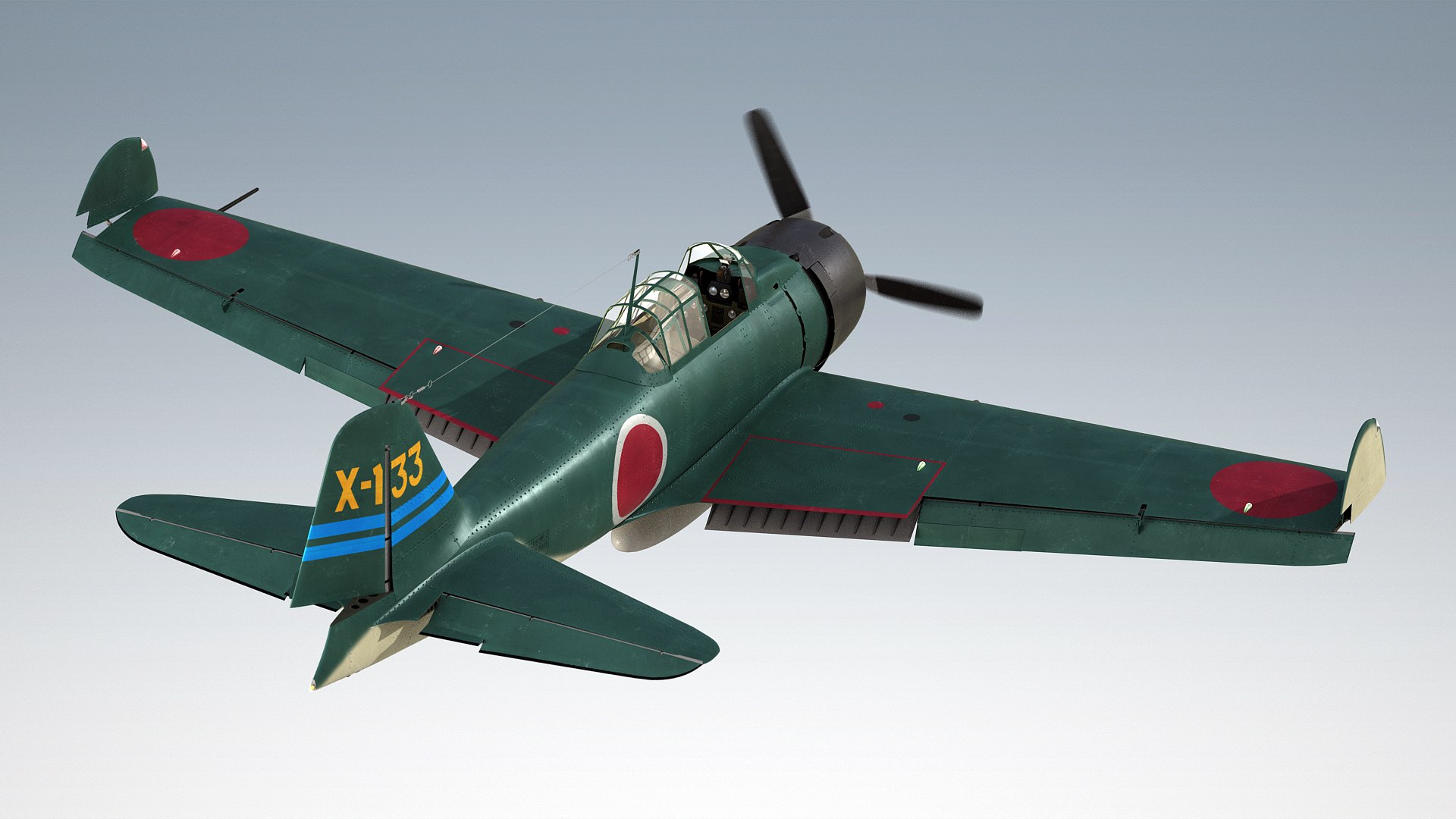 3D Mitsubishi A6M3 Zero - TurboSquid 1838429