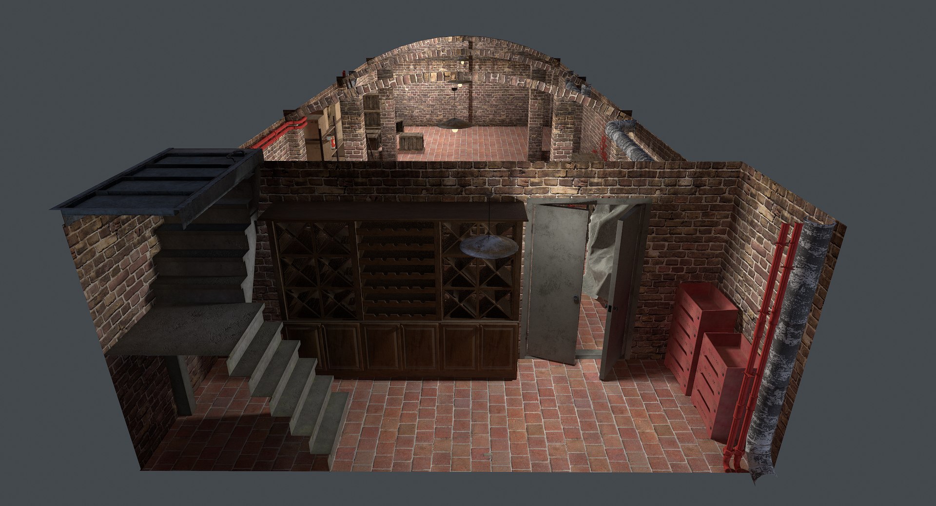 Basement interior 3D model - TurboSquid 1447395