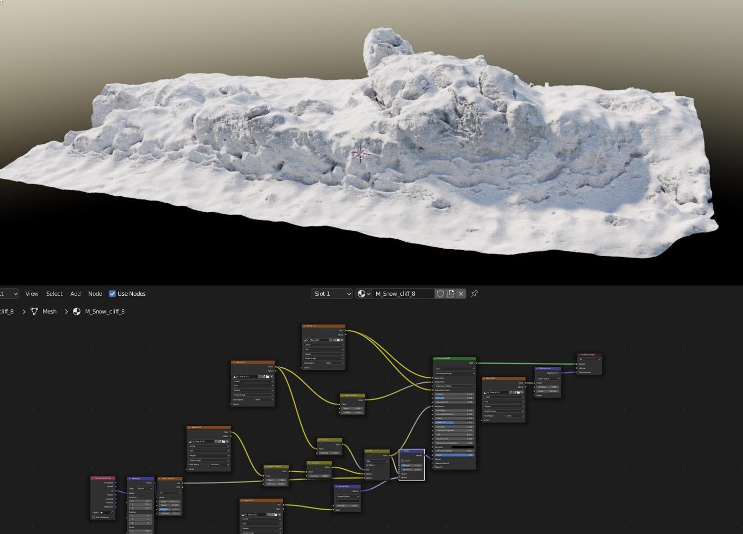 3D Model Winter Snow Pile 2 - TurboSquid 1890655