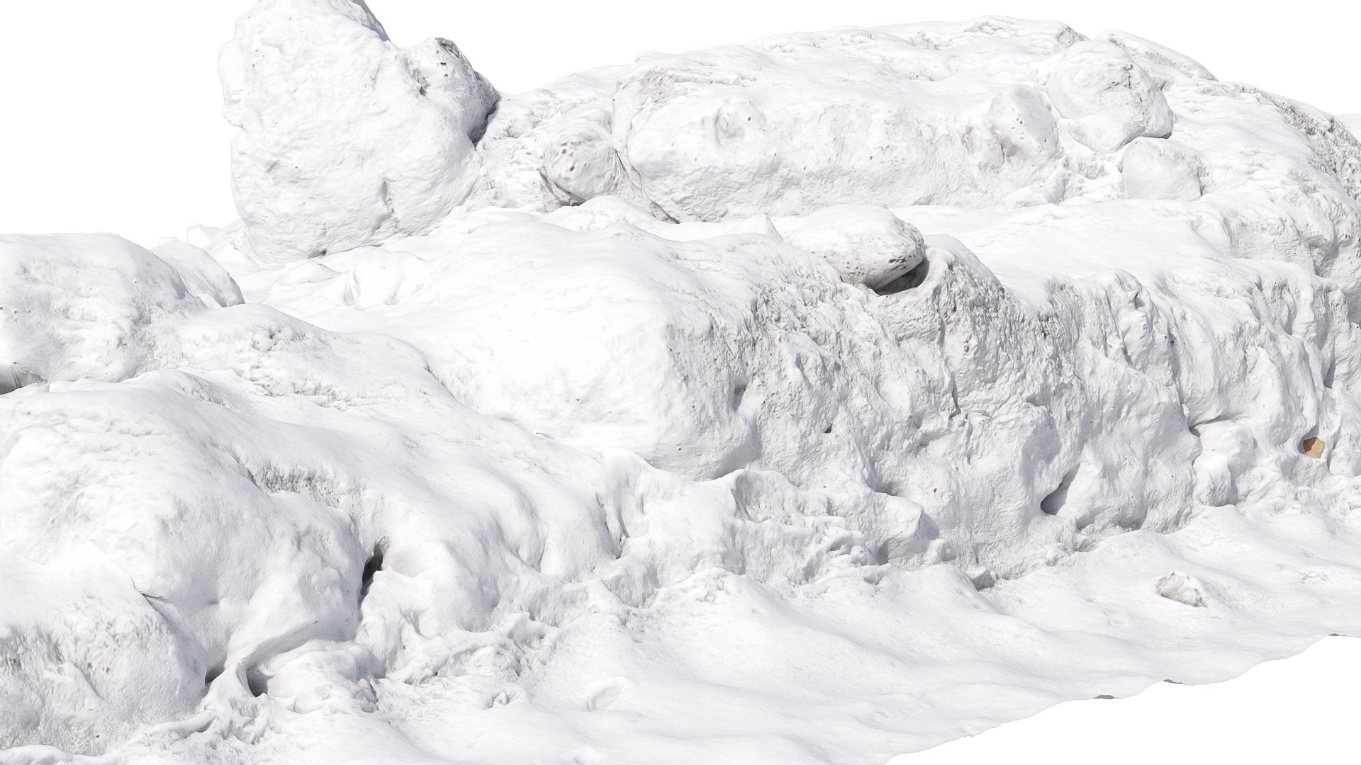 3D Model Winter Snow Pile 2 - TurboSquid 1890655